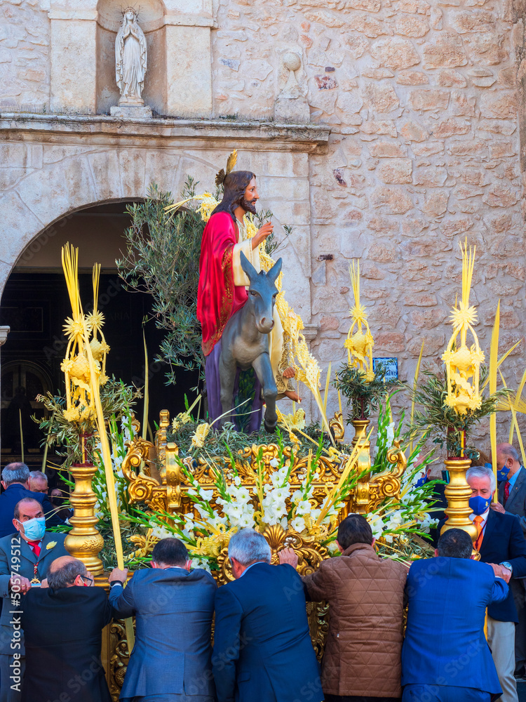 Procesion de Jesus entrando en Jerusalen por las calles de Almagro el ...