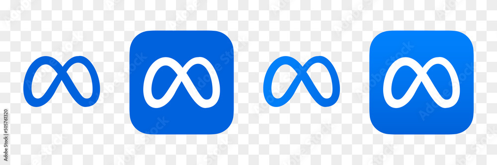 Meta logo on isolated on transparent background. Meta by Facebook ...