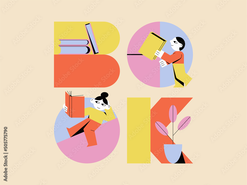 Concept book exchange, bookcrossing between students, friends or ...