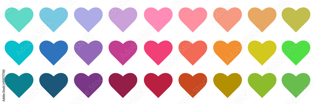 heart rainbow colored Isolated jpeg image illustration on white ...