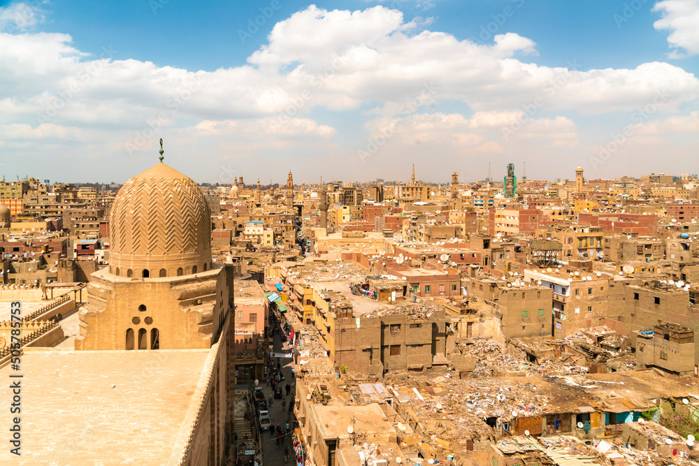Egypt, Cairo, Ruined buildings in Islamic district Stock Photo | Adobe ...