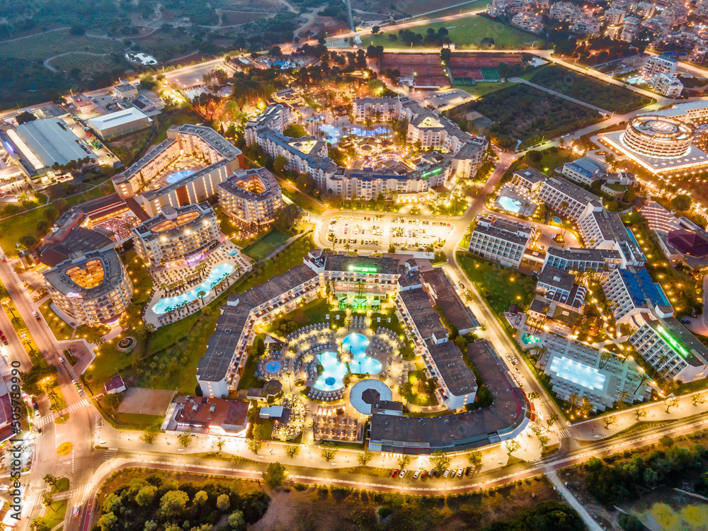 Sa Coma Evening Photos from Drone Aerial Photos of Night in Sa Coma ...