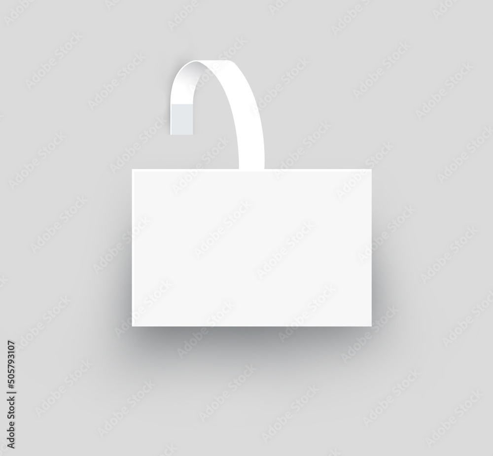 Advertising wobbler mockup dangler vector square design. Adhesive shelf ...