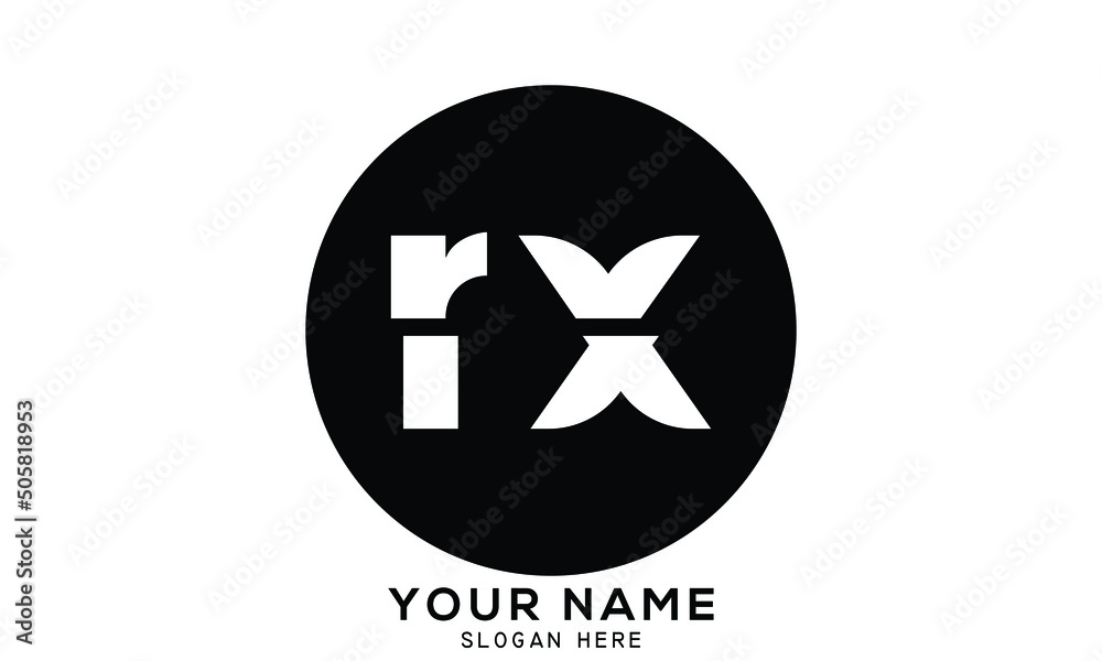 RX Letter Initial Logo Design Template Vector Illustration Stock Vector ...