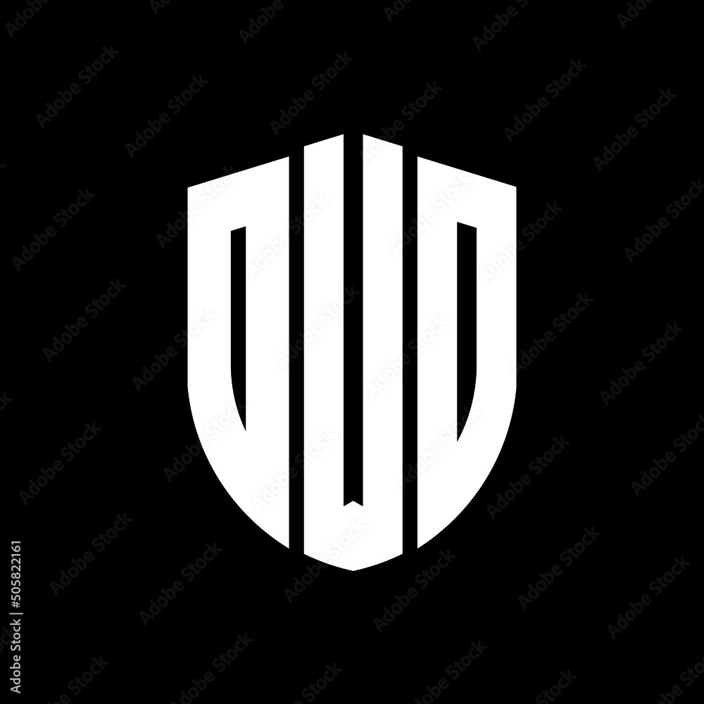 OWO letter logo design. OWO modern letter logo with black background ...