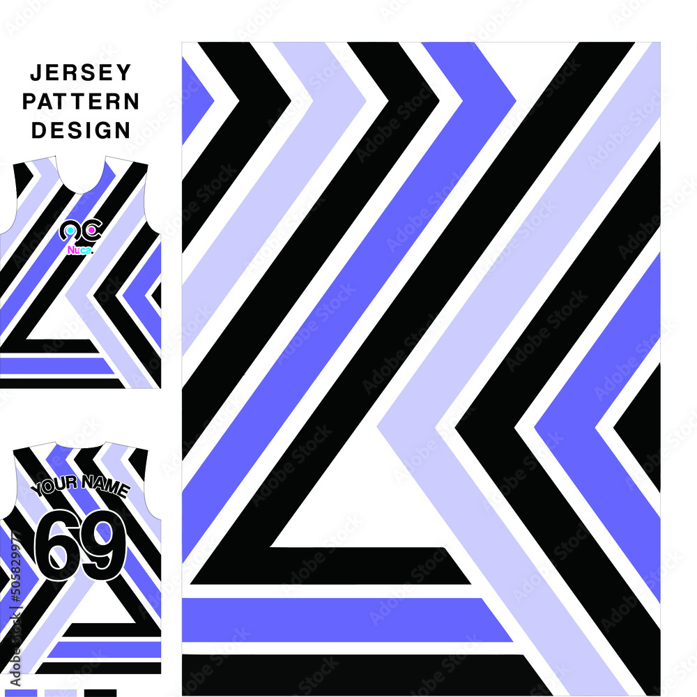 Jersey printing design pattern for soccer, badminton, basketball ...