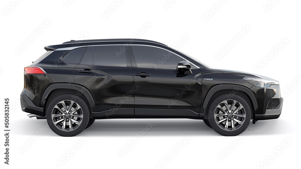 Tokyo, Japan. April 19, 2022: Toyota Corolla Cross 2020. Compact SUV ...