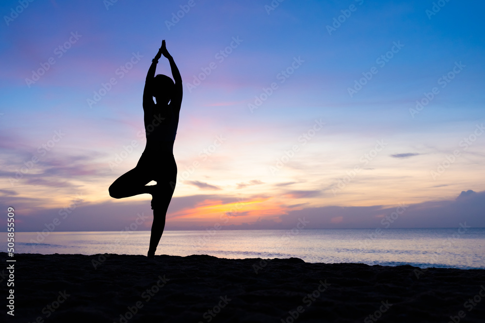 Yoga Sunrise Woman