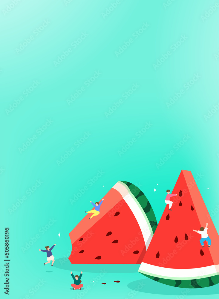 Cool Summer Minimal Background Illustration Stock Vector | Adobe Stock
