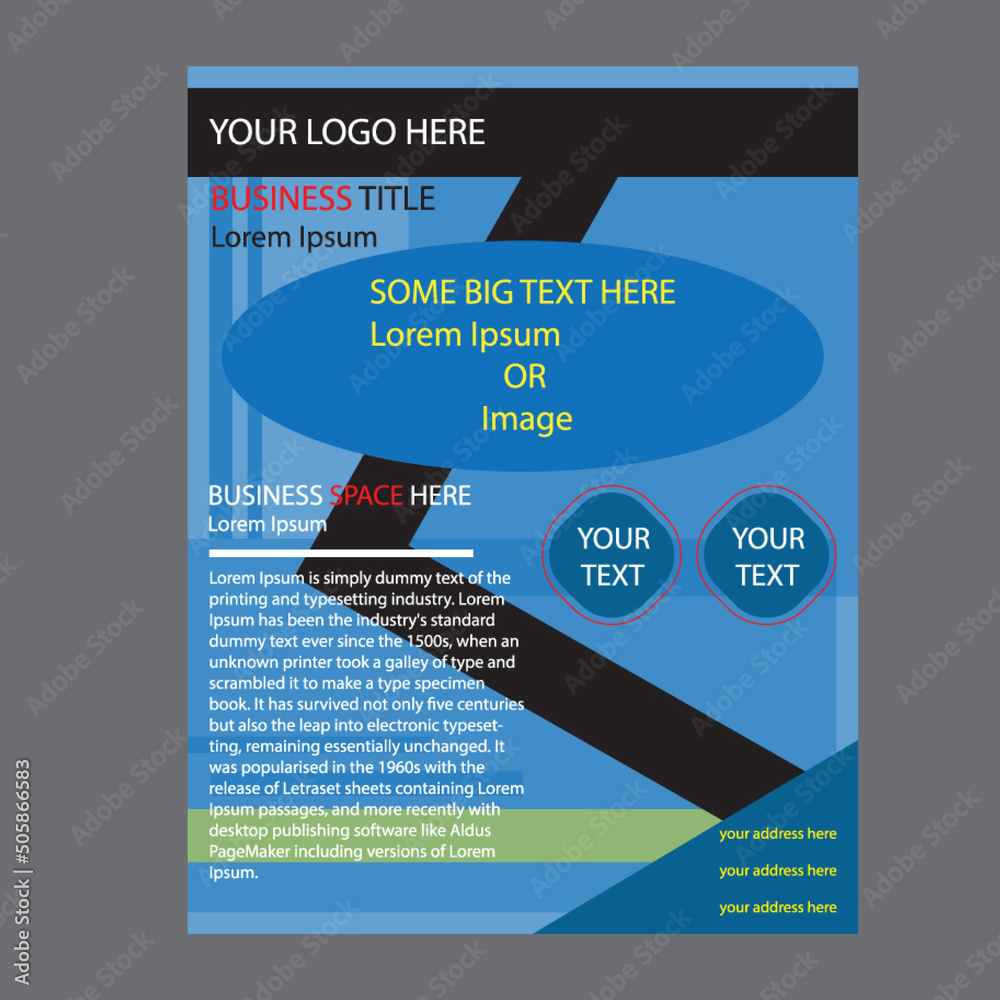 free flyer design template in illustrator Stock Vector | Adobe Stock