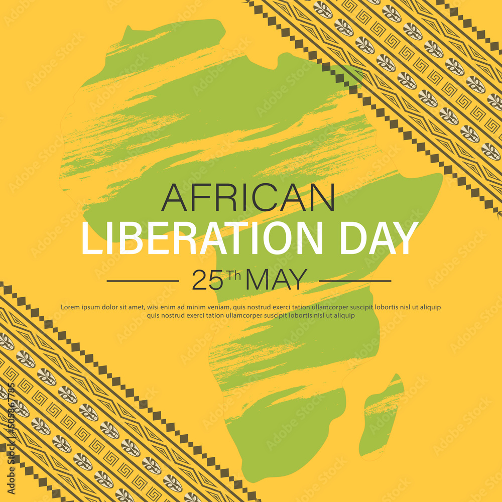 African Liberation Day poster template design with african continent ...