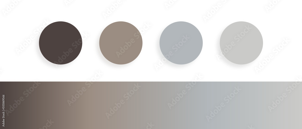 Grey/woody aesthetic color palette with gradient for web, illustration ...