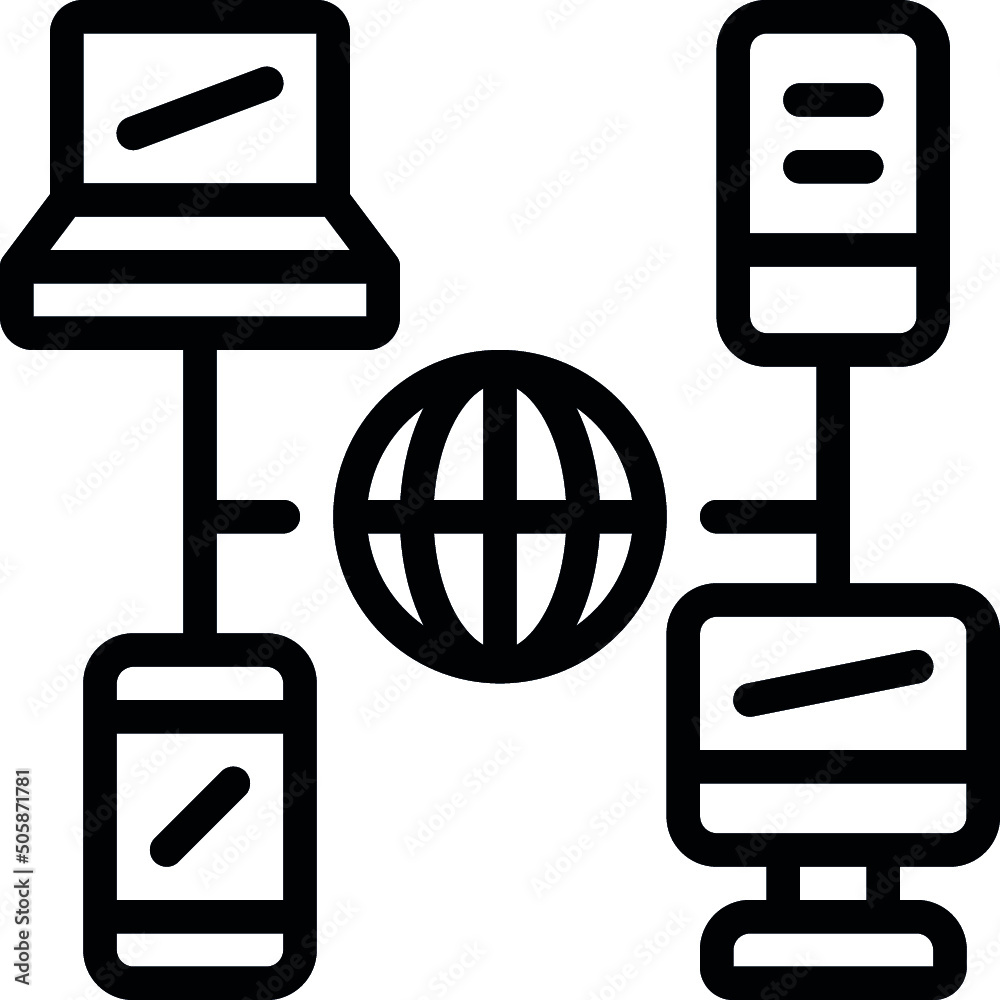Device Network Icon Stock Vector | Adobe Stock