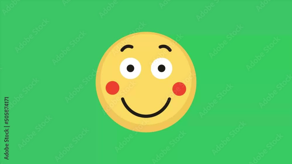 Blushing Face Emoji - Social Media Emoticon Stock Video | Adobe Stock