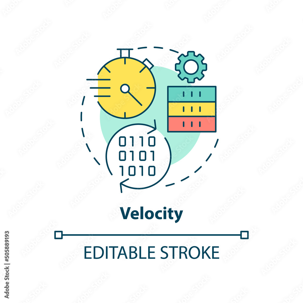 Velocity concept icon. Big data characteristic abstract idea thin line ... Velocity concept icon. Big data characteristic abstract idea thin line ...