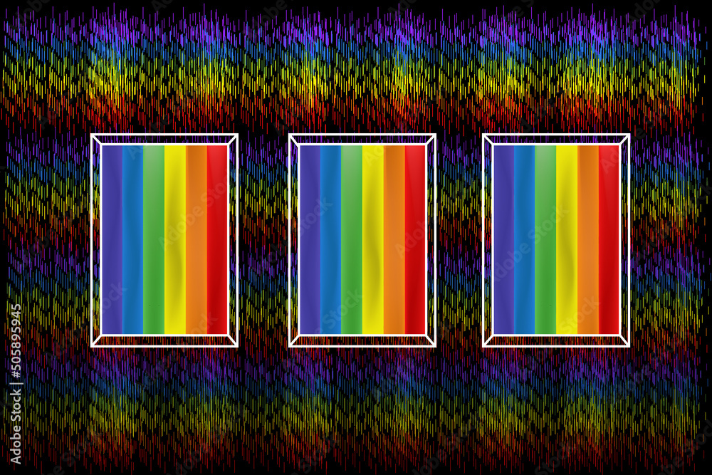 Rainy LGBTQ day colorful background vector behind LGBTQ windows with ...