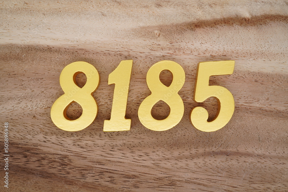 Number 8185 is made of 1 cm thick teak, painted gold on top of real ...