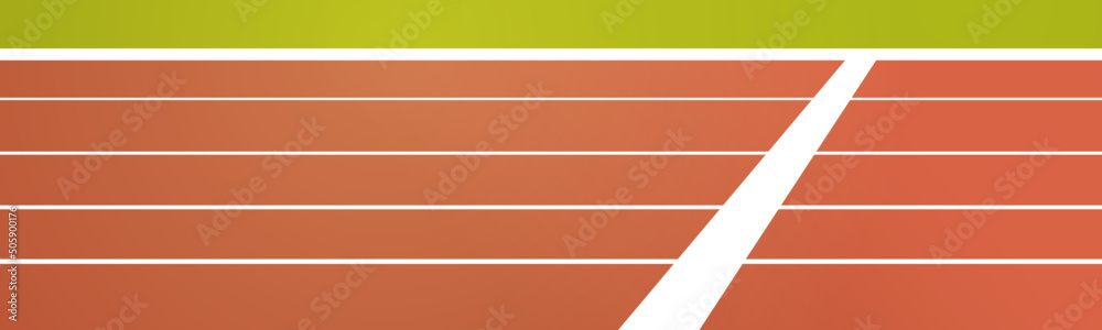 Finish line on stadium and running field concept flat vector ...