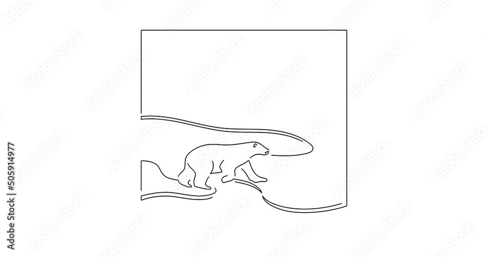 Global warming and climate change concept in line art animation. Video ...