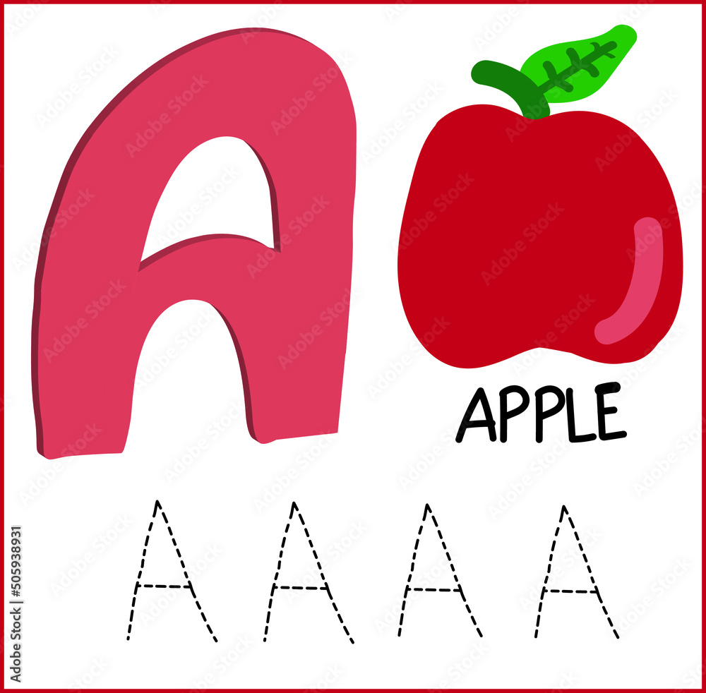Handwriting practice sheet for children. Letter A to help learn the ...