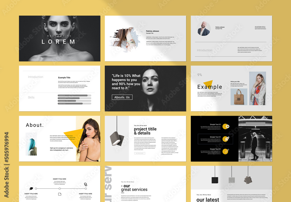 Minimal Presentation Layout Stock Template | Adobe Stock