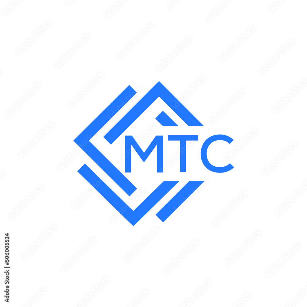 MTC technology letter logo design on white background. MTC creative ...