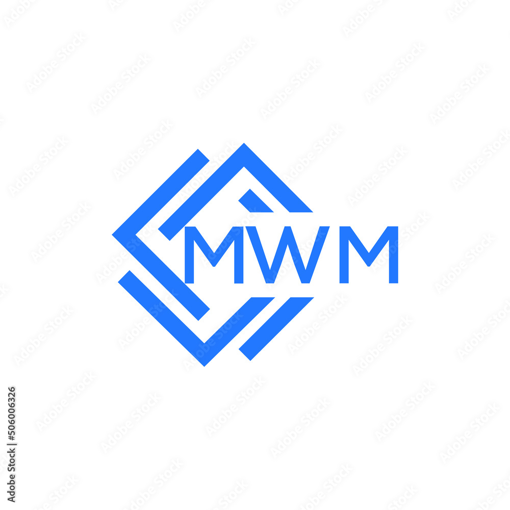 MWM technology letter logo design on white background. MWM creative ...