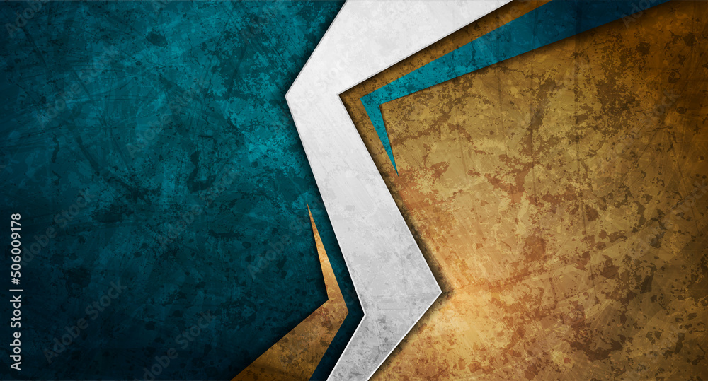 Dark blue and brown abstract grunge corporate material background ...