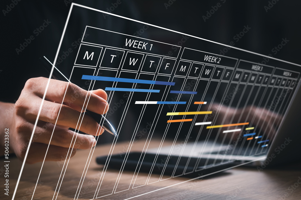 Planning and Implementation, Business people use laptop computers to ...