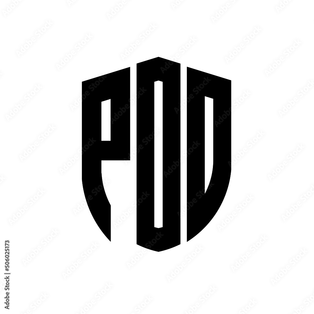 PDO letter logo design. PDO modern letter logo with black background ...