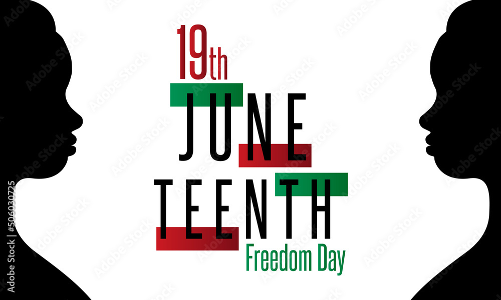 Juneteenth Freedom Day poster with black woman, celebrate freedom ...