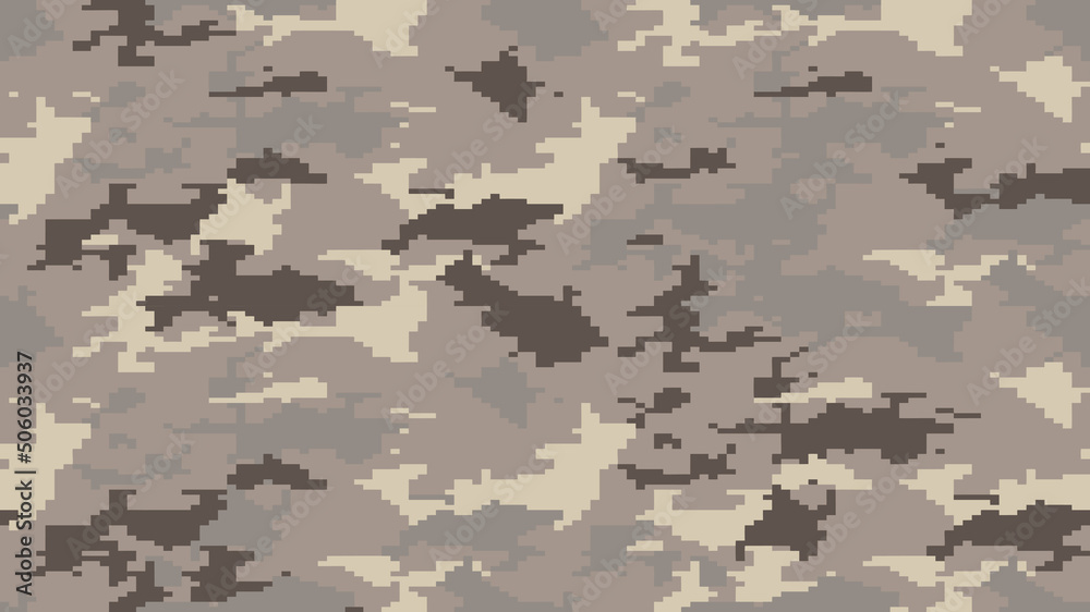 Pixel camo background. Seamless camouflage pattern. Military texture ...