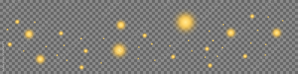 Glow effect. Bright glitter on a transparent background. Flashes or ...
