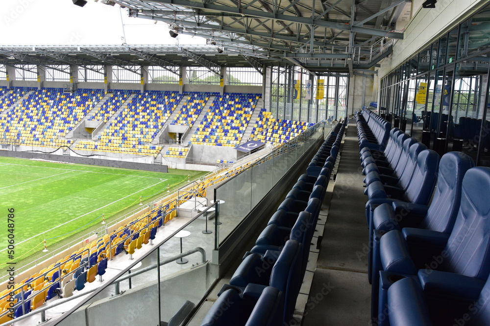 Dunajska Streda, Slovakia, MOL Arena, football stadium, inspection of ...