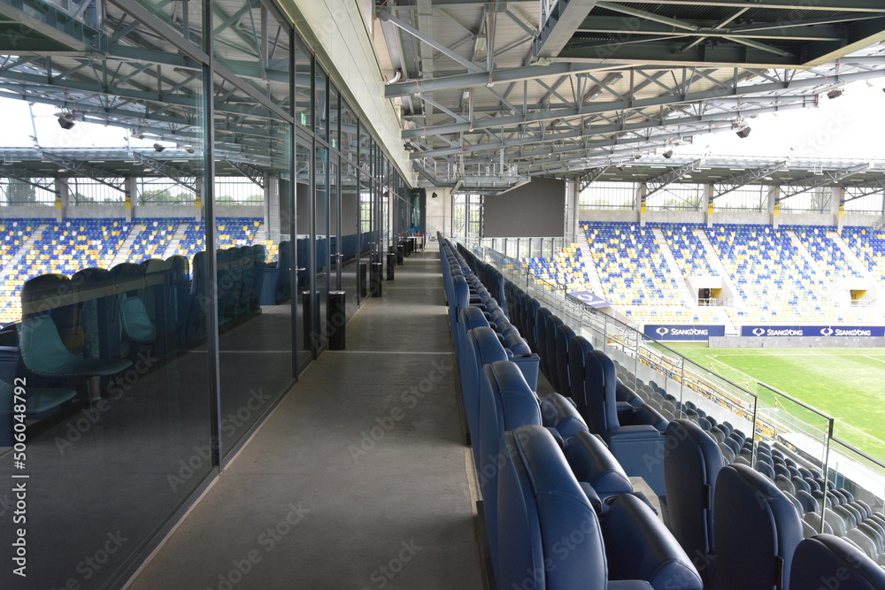 Dunajska Streda, Slovakia, MOL Arena, football stadium, inspection of ...