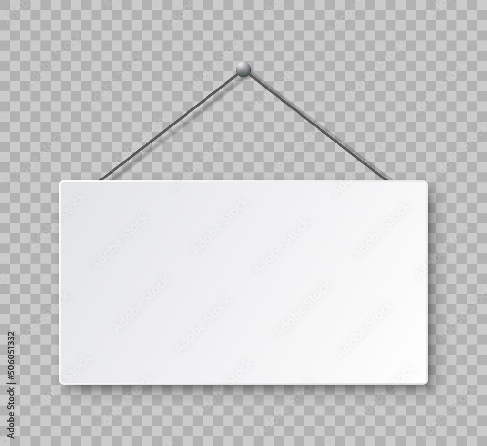 Realistic vector signboard on white background. Stock Vector | Adobe Stock