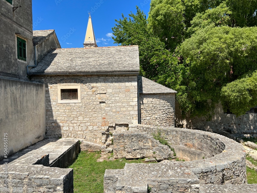 Archeological remain of ancient Greek Pharos on the island of Hvar in ...
