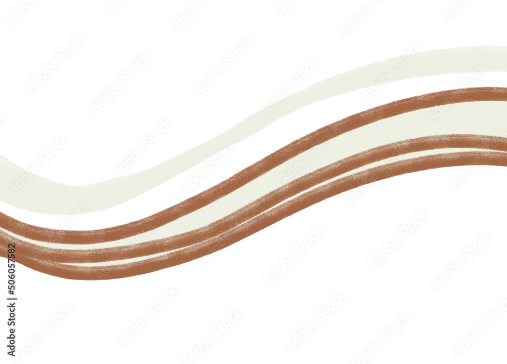 Boho curve line rainbow shape and line abstract organic hand drawn ...