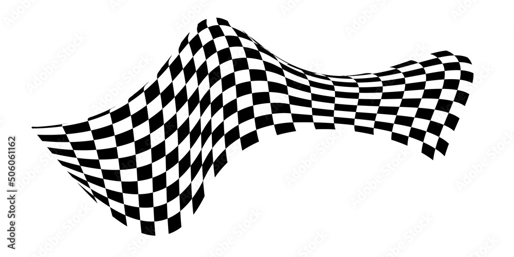 Checkered flag. Signaling on the race track. fabric texture with cubes ...
