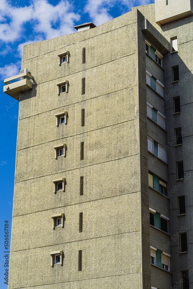 Brutalist concrete building, an architectural style that had its heyday ...