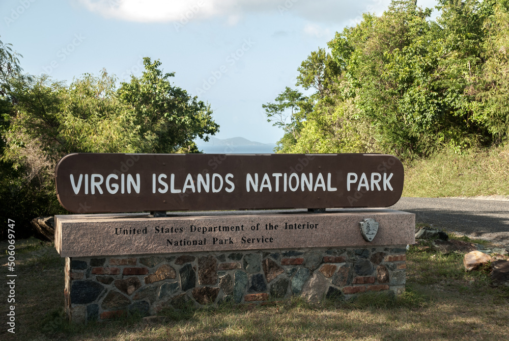 Virgin Islands National Park Sign Horizontal Stock Photo | Adobe Stock