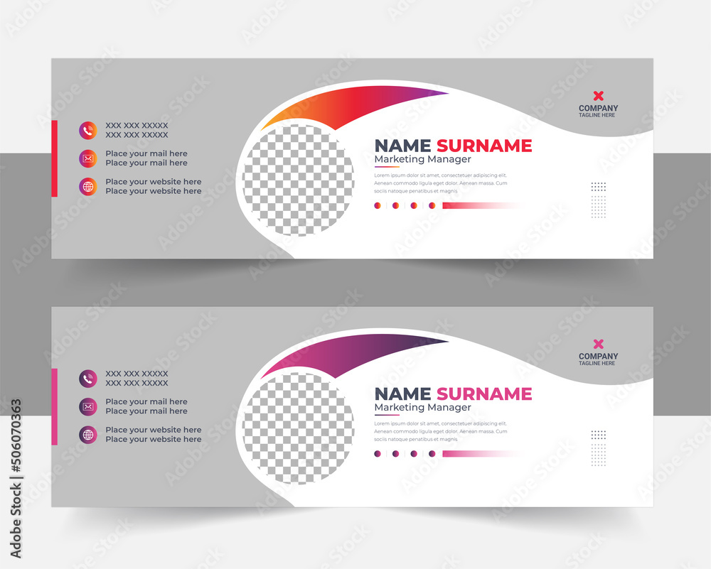 Modern creative email signature design template for business, corporate ...