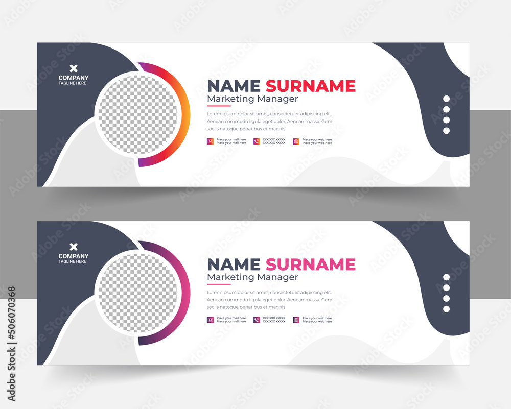Modern creative email signature design template for business, corporate ...