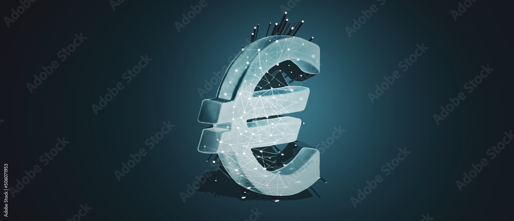 Euro currency as a global means of payment.3d illustration Stock ...