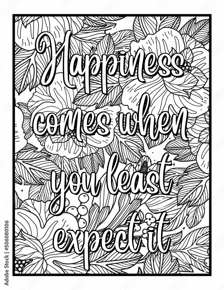 Inspirational Motivational quotes coloring pages, positive Affirmations ...