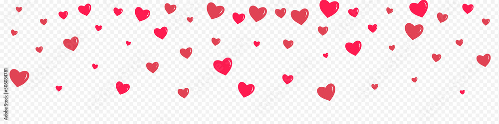 Maroon Color Hearts Vector Panoramic Transparent Stock Vector | Adobe Stock