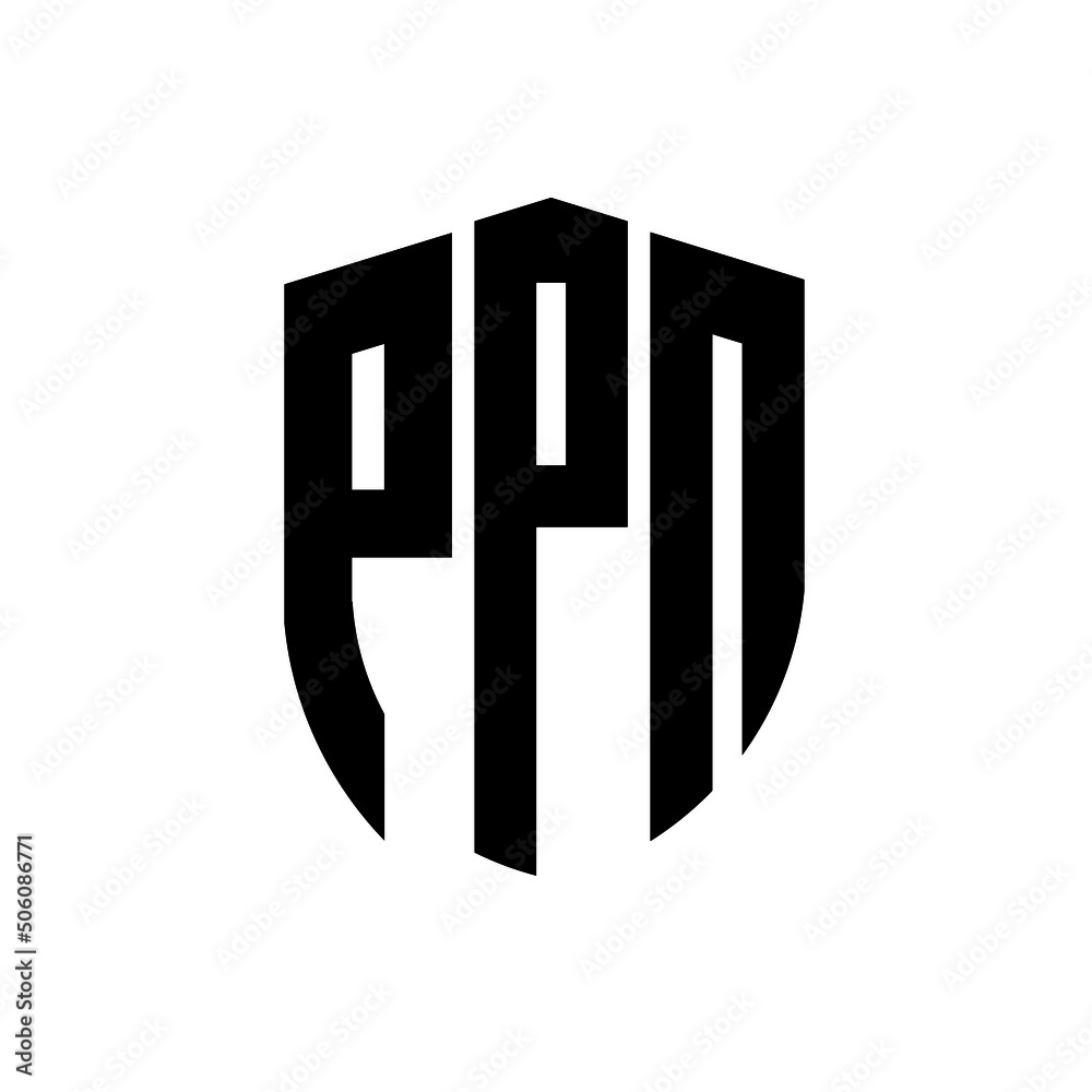 PPN letter logo design. PPN modern letter logo with black background ...