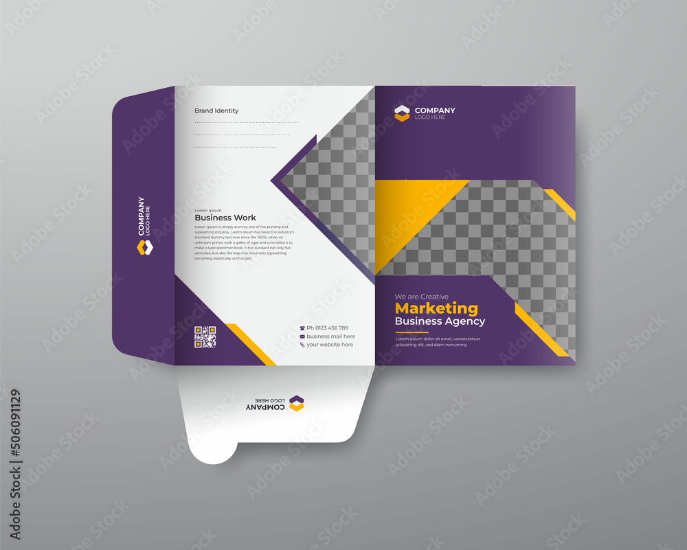 Business folder for files, presentation folder design. the layout is ...