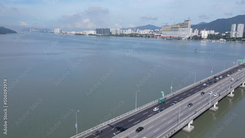 Georgetown, Penang Malaysia - May 18, 2022: The Majestic Penang Bridge ...