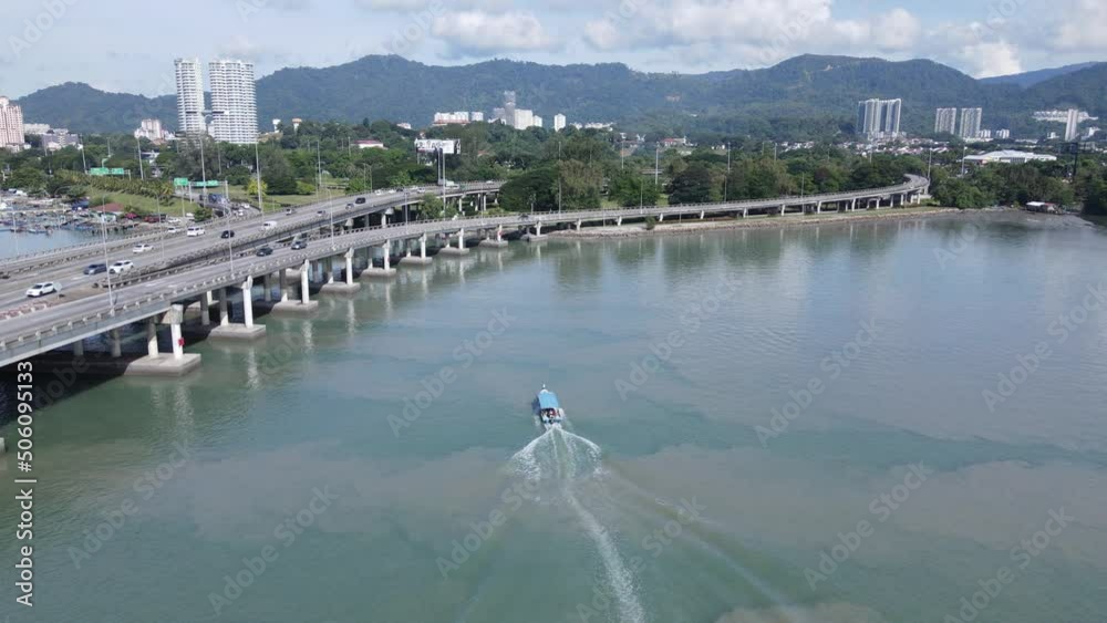 Georgetown, Penang Malaysia - May 18, 2022: The Majestic Penang Bridge ...